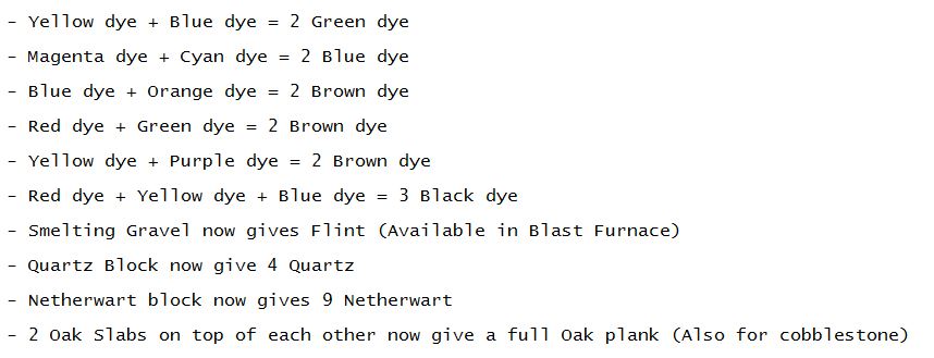 Vanilla Recipes [datapack] Minecraft Customization Curseforge