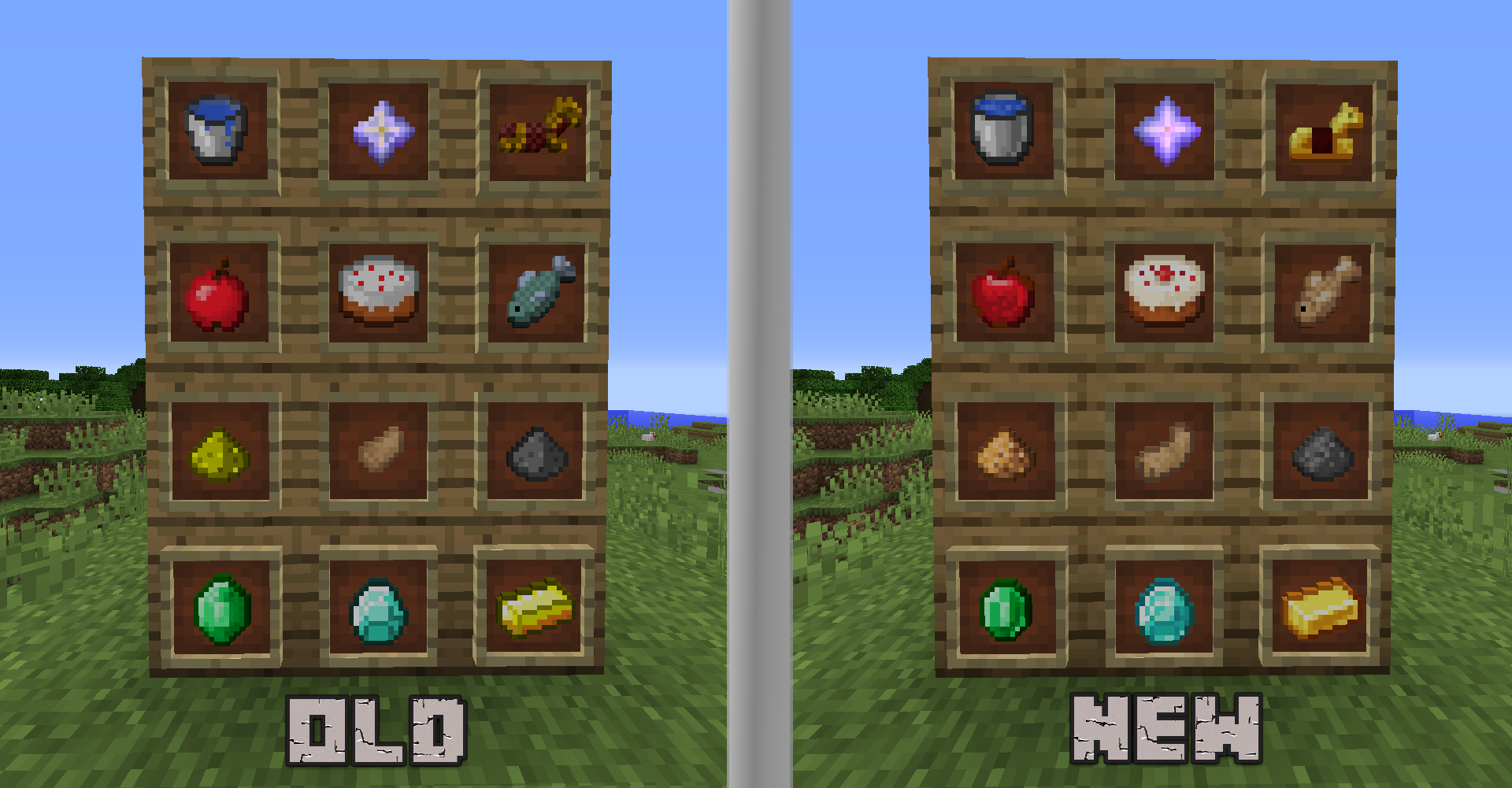 New Default Textures in older Versions + Better Beds, Iron Bars, Glass ...