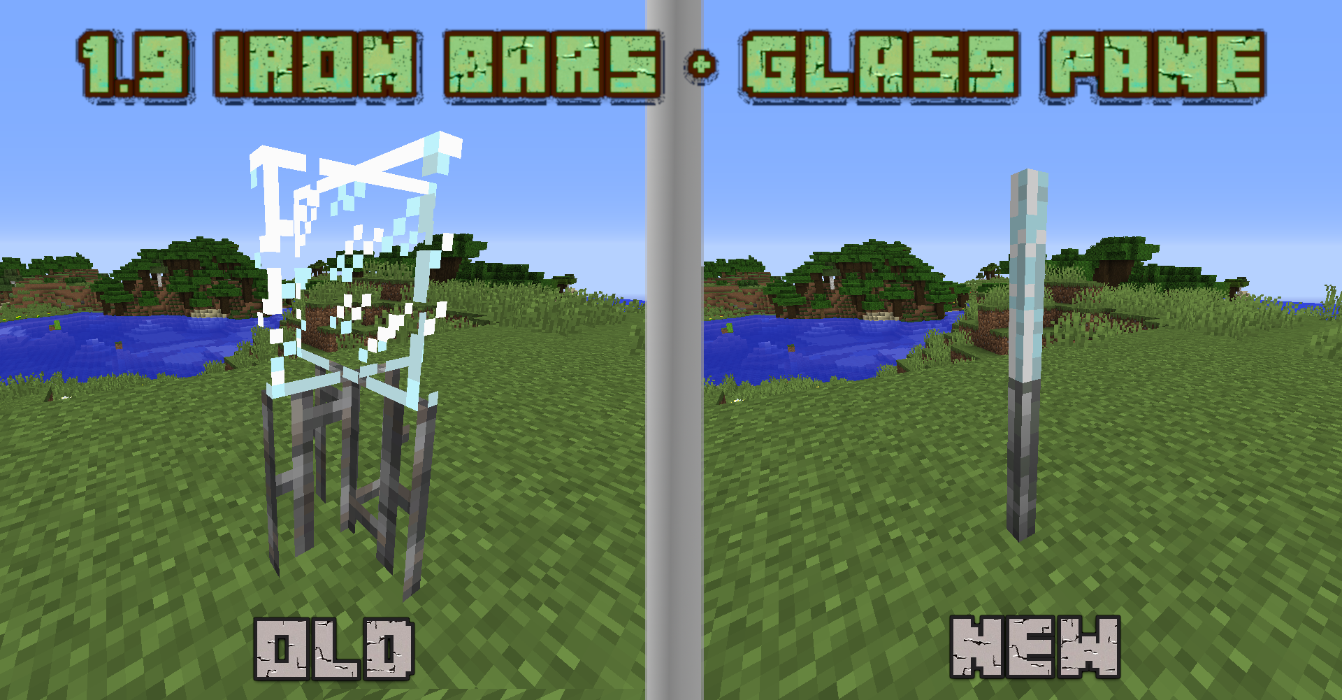 New Default Textures in older Versions + Better Beds, Iron Bars, Glass ...