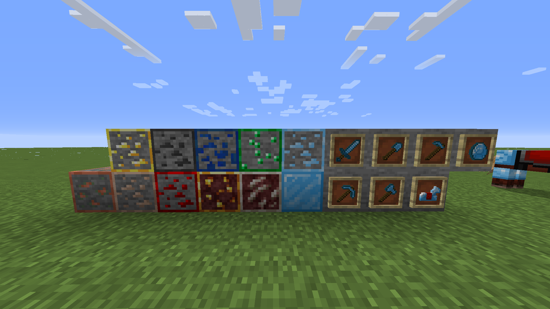 Bluer Diamonds With Ore Borders - Minecraft Resource Packs - CurseForge