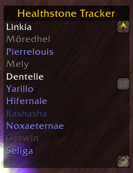 Warlock Healthstone Tracker Tweaked - World of Warcraft Addons - CurseForge