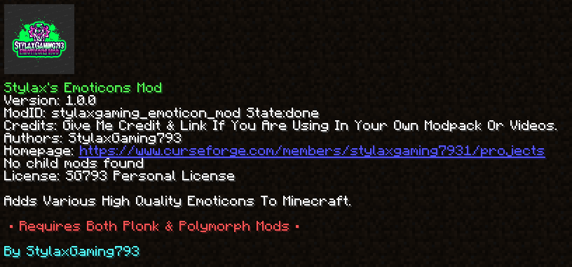 StylaxGaming793 Emoticon Mod - Minecraft Mods - CurseForge