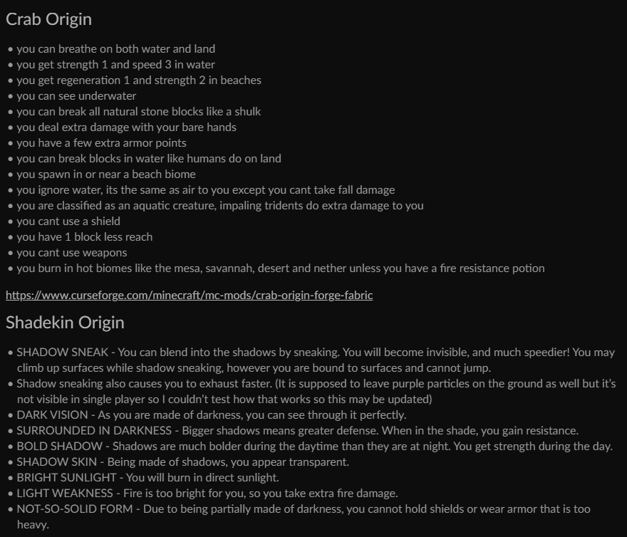 Better Origins - Minecraft Modpacks - CurseForge