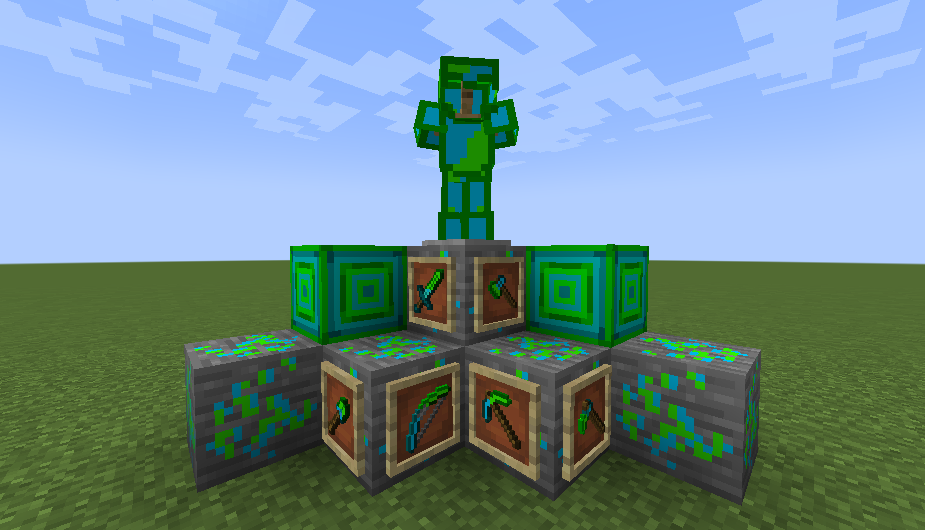 Sluasaid Emerald Minecraft Emerald Armor/sword/shield Minecraft