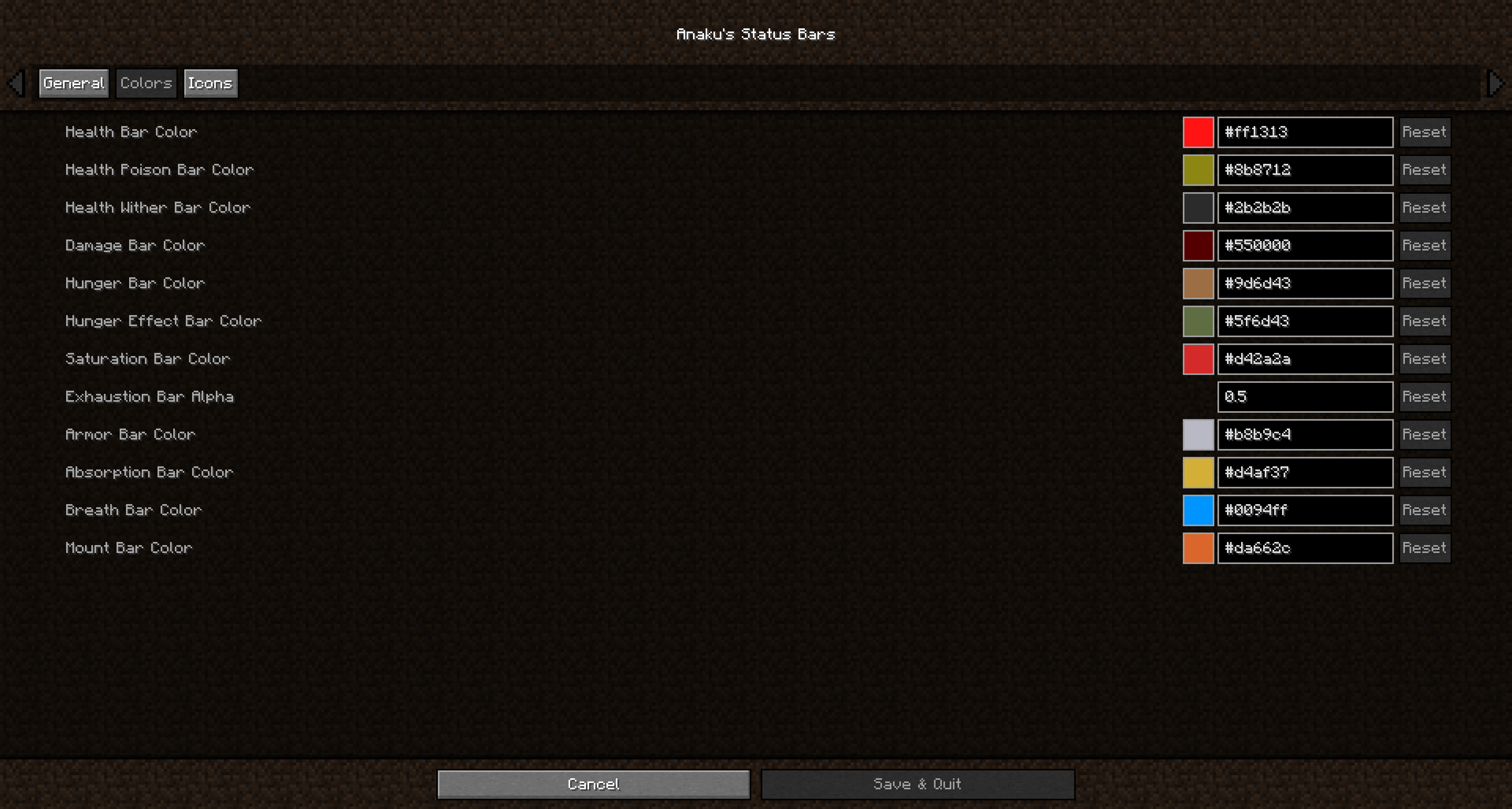 Anaku's Status Bars - Minecraft Mods - CurseForge