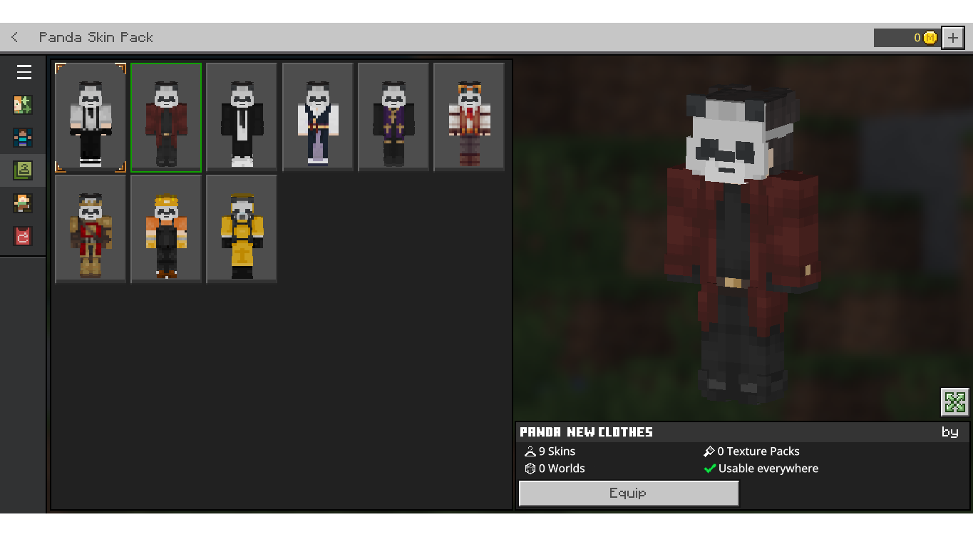 Panda Skin Pack - Minecraft Bedrock Addons - CurseForge