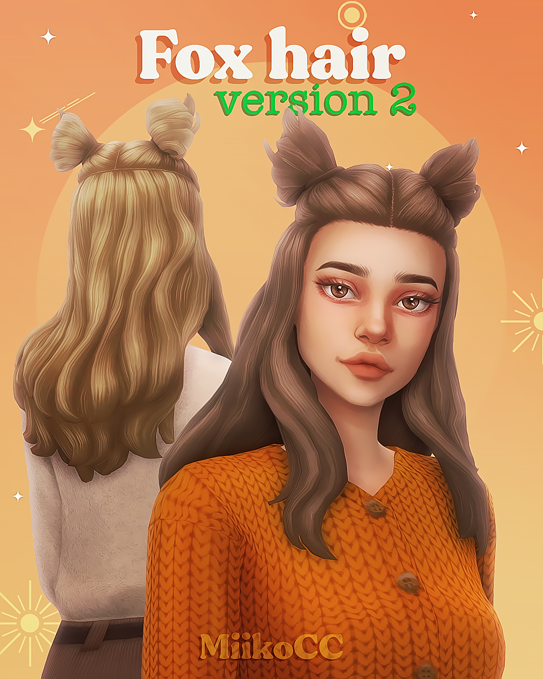Fox hair (version 2) - The Sims 4 Create a Sim - CurseForge