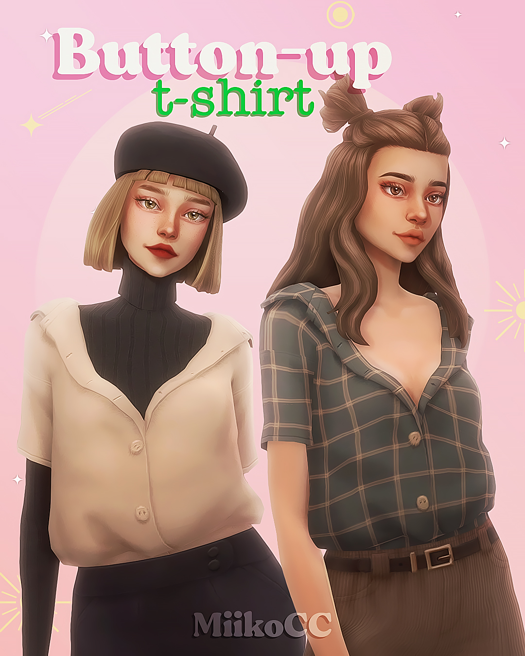 Button-up t-shirt - The Sims 4 Create a Sim - CurseForge