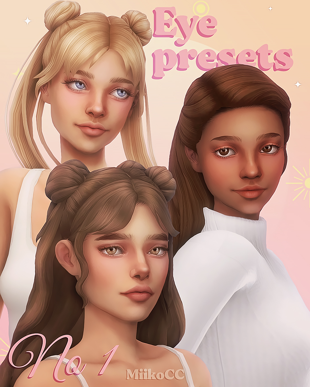 Eye presets No 1 - The Sims 4 Create a Sim - CurseForge
