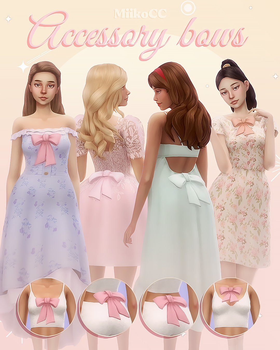 Accessory bows - The Sims 4 Create a Sim - CurseForge