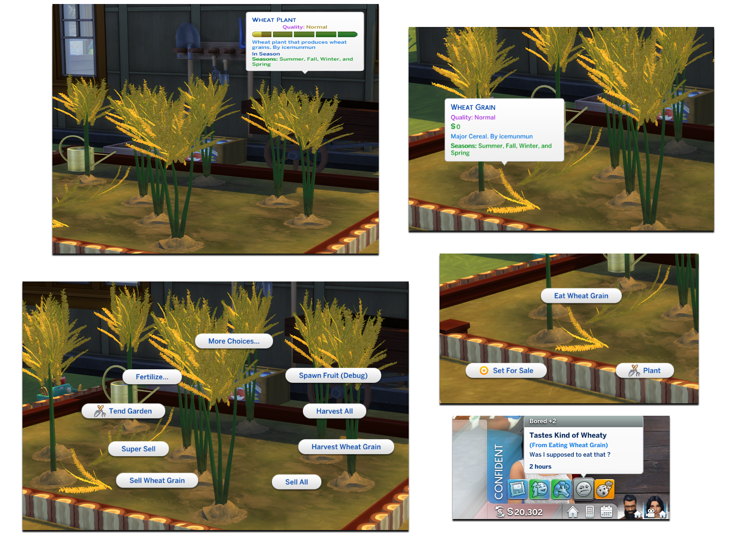 HARVESTABLE WHEAT GRAIN - The Sims 4 Mods - CurseForge