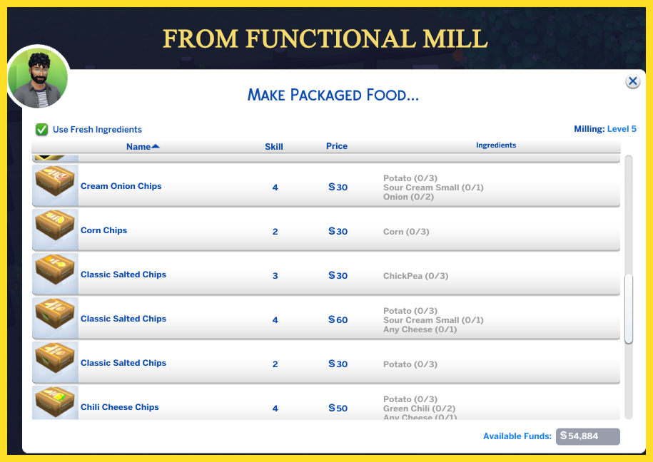 WOMP CHIPS - The Sims 4 Mods - CurseForge