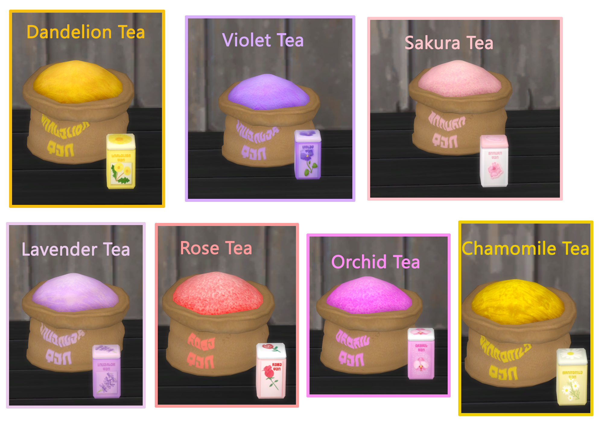 Functional Mill Add on 7 - Floral Tea Blends - The Sims 4 Mods - CurseForge