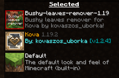 Bushy leaves remover for Kova! [add-on] - Minecraft Resource Packs - CurseForge