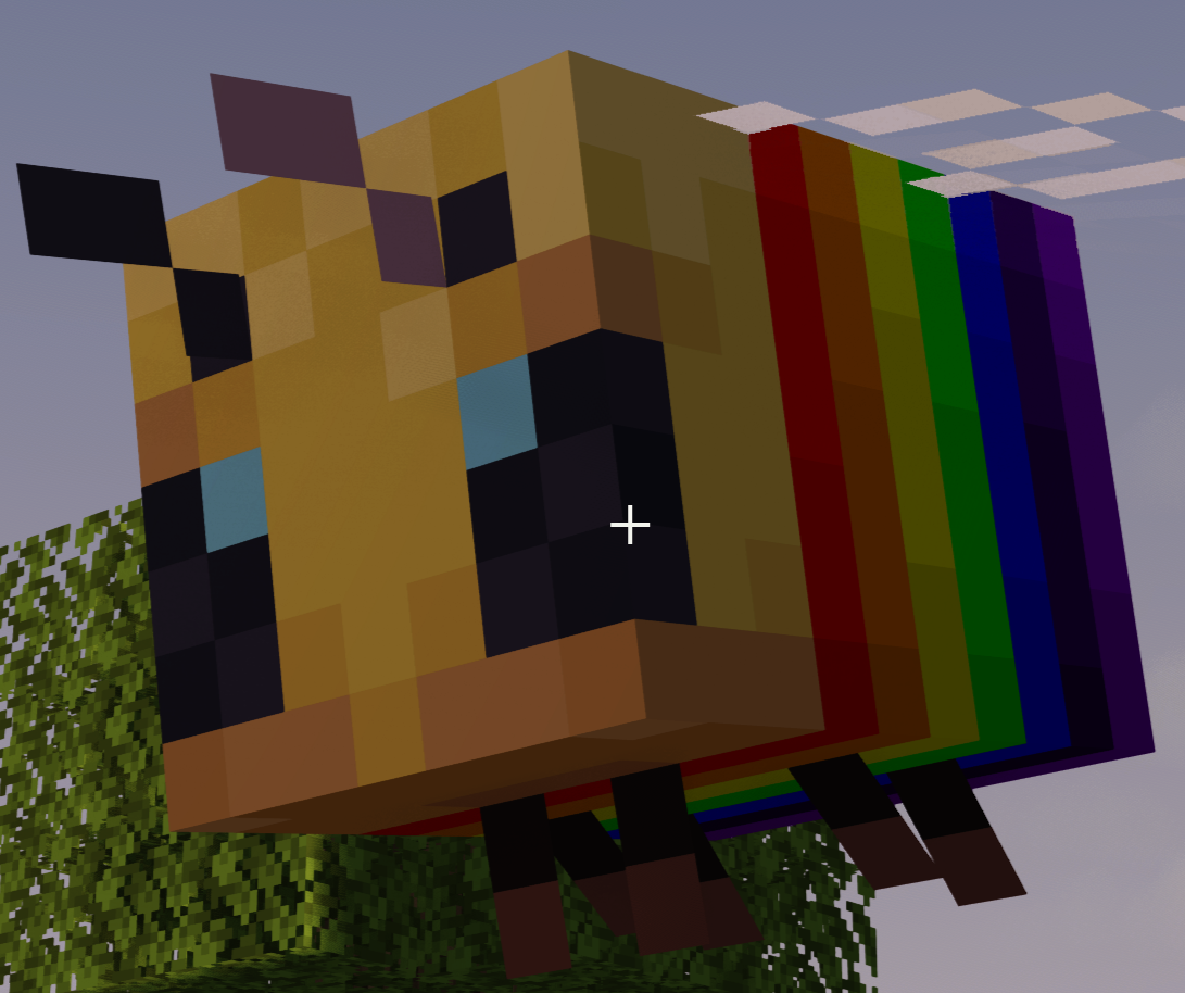 rainbow bees - Screenshots - Minecraft Resource Packs - CurseForge
