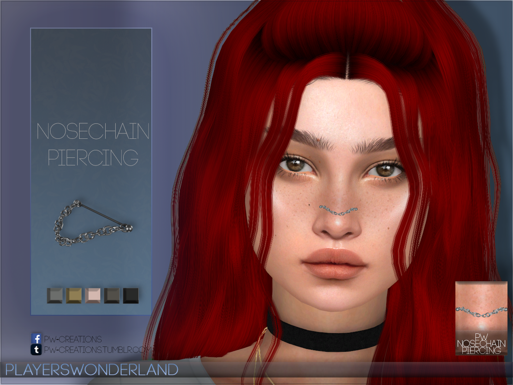 Nose Chain Piercing - The Sims 4 Create a Sim - CurseForge
