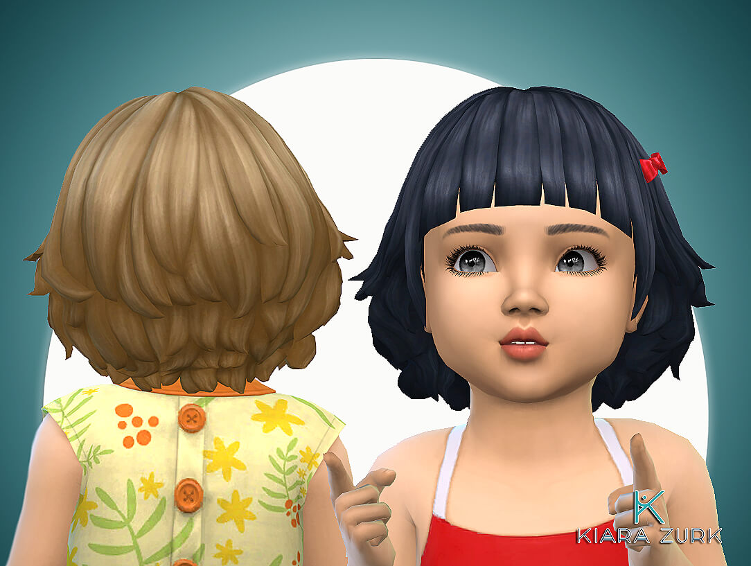 Riley Hairstyle + Bow - The Sims 4 Create a Sim - CurseForge
