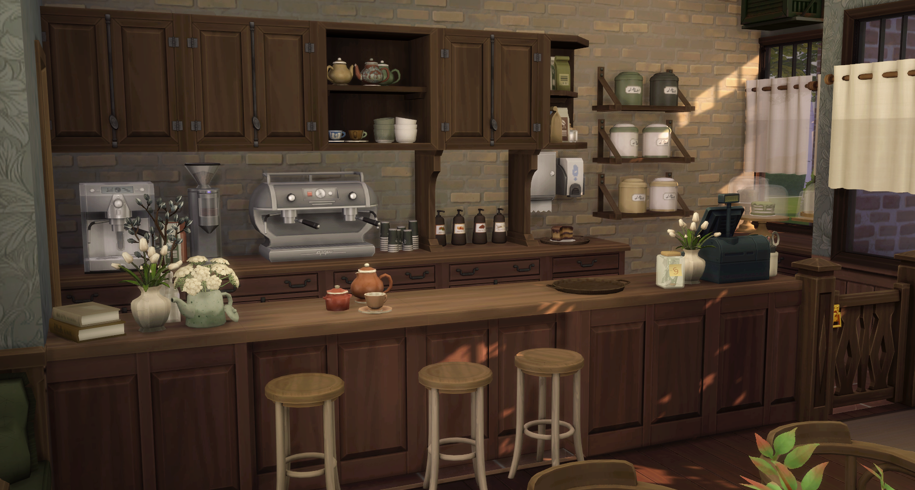 Pierisim - Coldbrew Coffeshop - part 3 - The Sims 4 Build / Buy ...