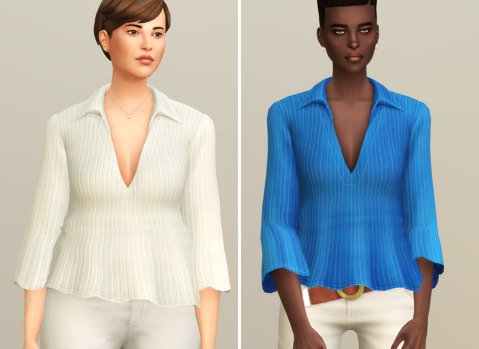 Summer Breeze Shirt II (Stripe) - The Sims 4 Create a Sim - CurseForge