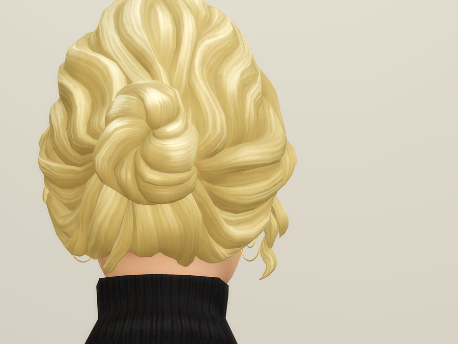 Curly Bun Hair - The Sims 4 Create a Sim - CurseForge