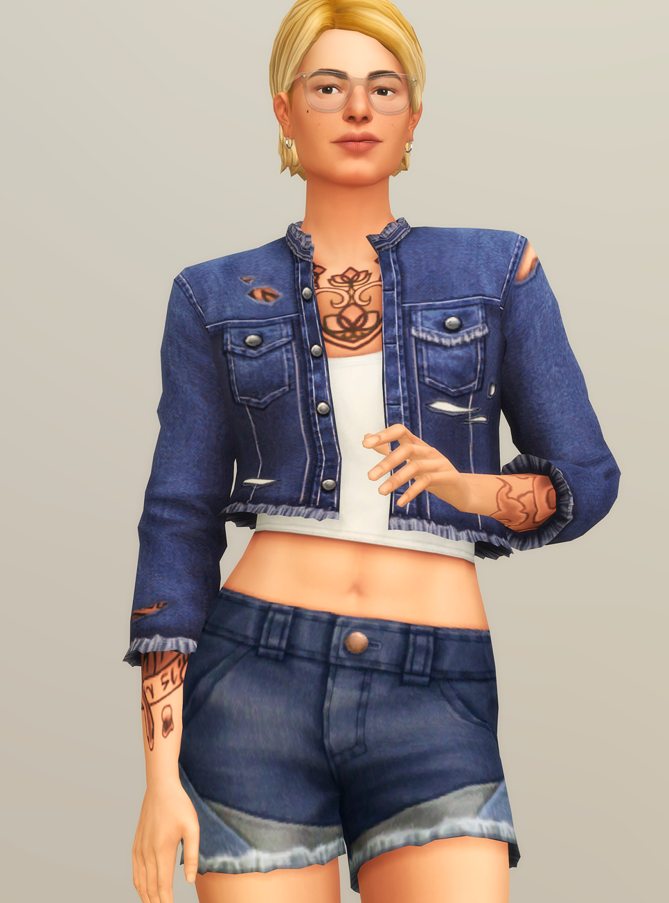 Denim Jacket 2020 F II (Tank Top) - The Sims 4 Create a Sim - CurseForge