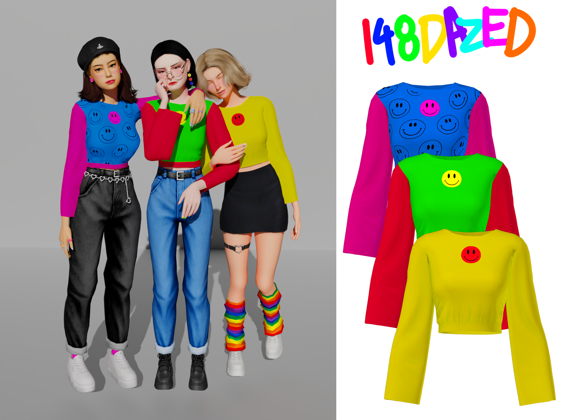 SMILEY LONGSLEEVE ˗ˏˋ ♡ ˎˊ˗ - Gallery - The Sims 4 Create a Sim ...