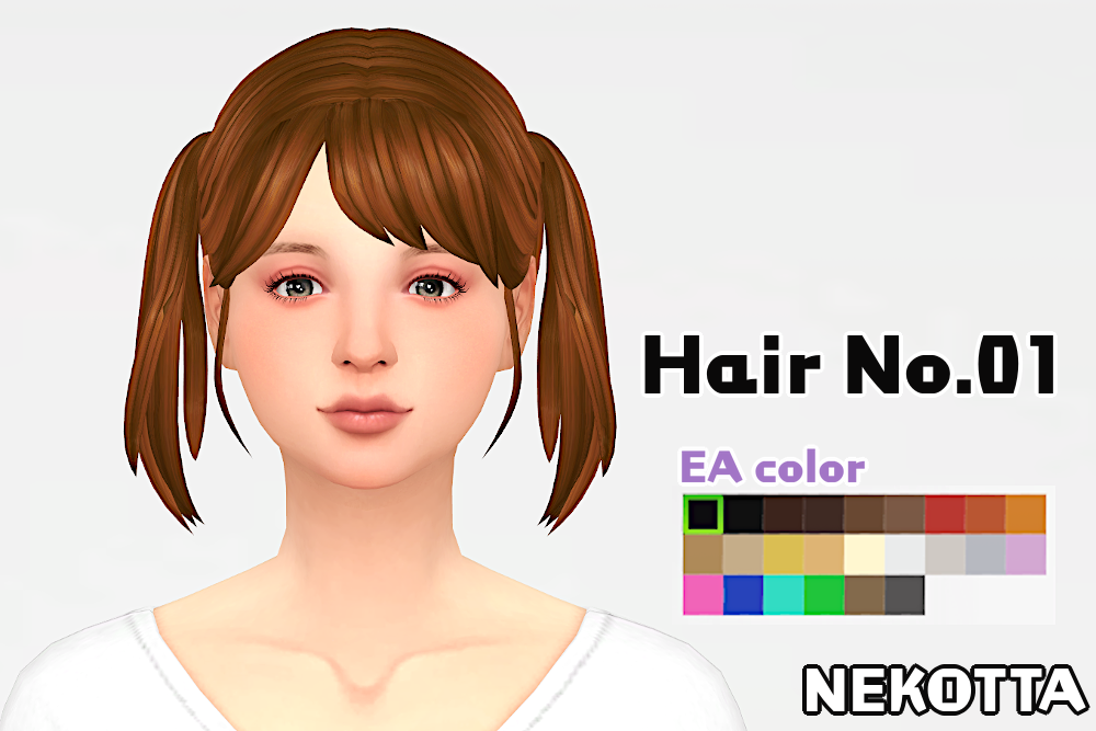 hair no.1 - The Sims 4 Create a Sim - CurseForge