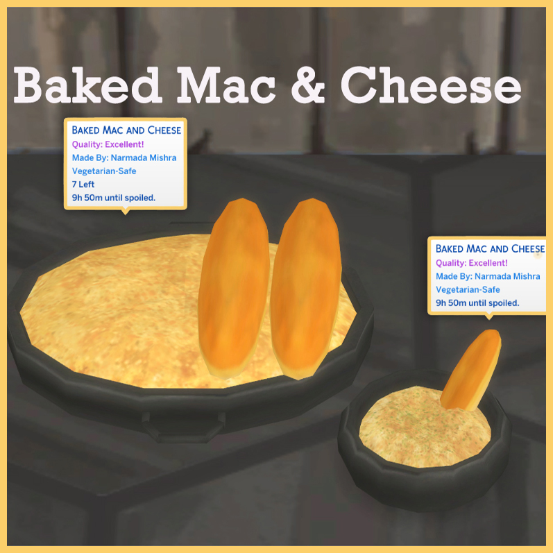 BAKED MAC AND CHEESE - The Sims 4 Mods - CurseForge