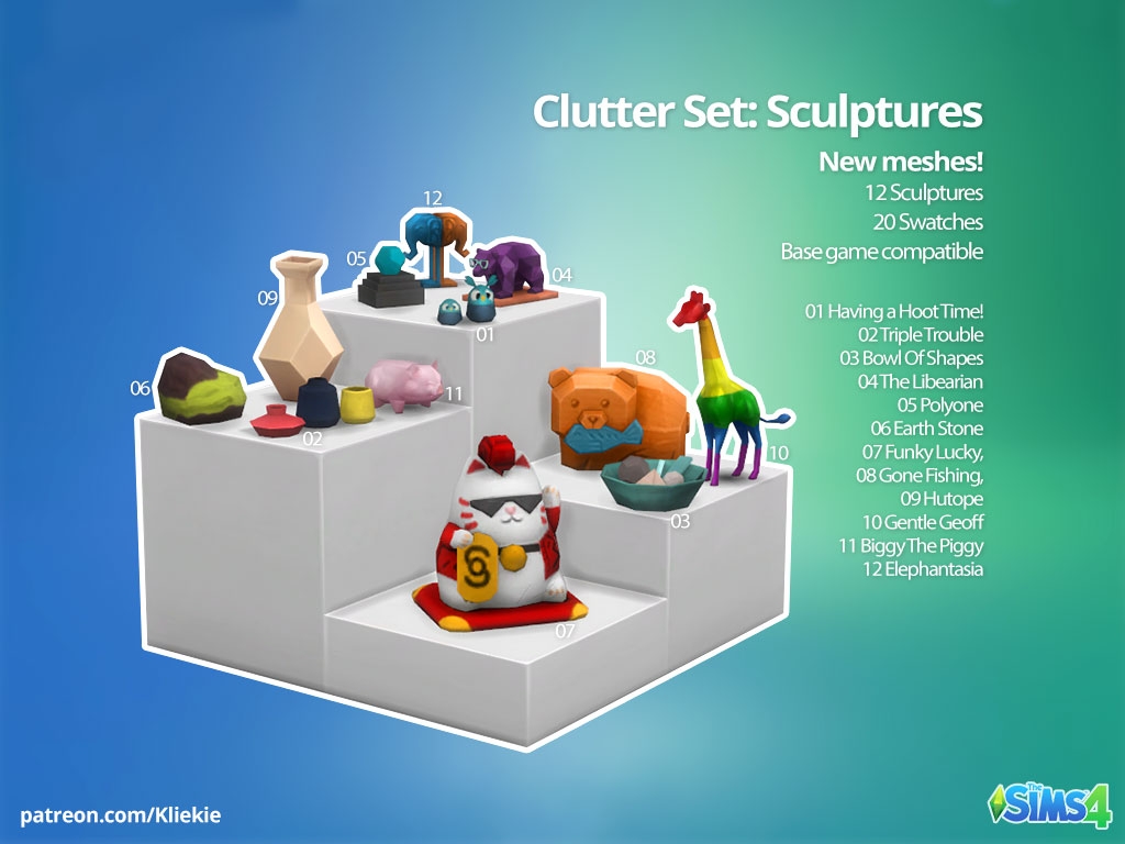 Clutter Set: Sculptures - The Sims 4 Build / Buy - CurseForge