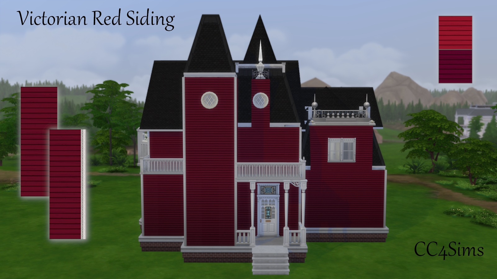 Fancy Red Victorian Siding DV - The Sims 4 Build / Buy - CurseForge