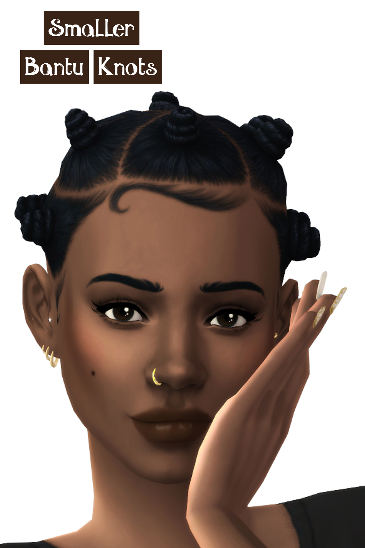 Bantu Knots smaller - The Sims 4 Create a Sim - CurseForge