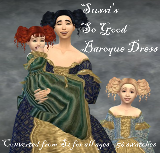 Sussi's So Good Baroque Dress - The Sims 4 Create a Sim - CurseForge