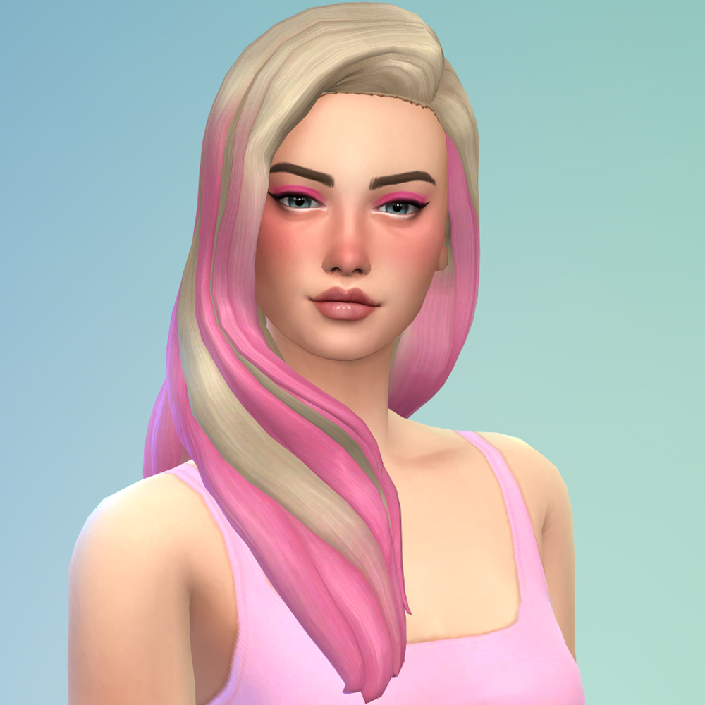 Pinky Ombre Love Hair - The Sims 4 Create a Sim - CurseForge