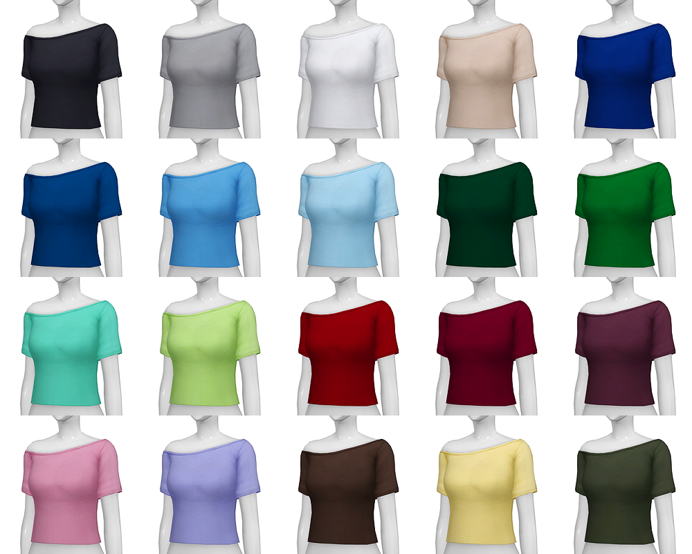 Basic T-shirt F III 2017 - The Sims 4 Create a Sim - CurseForge