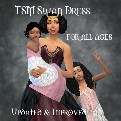 TSM Tredonian Swan Dress for All Ages - The Sims 4 Create a Sim ...