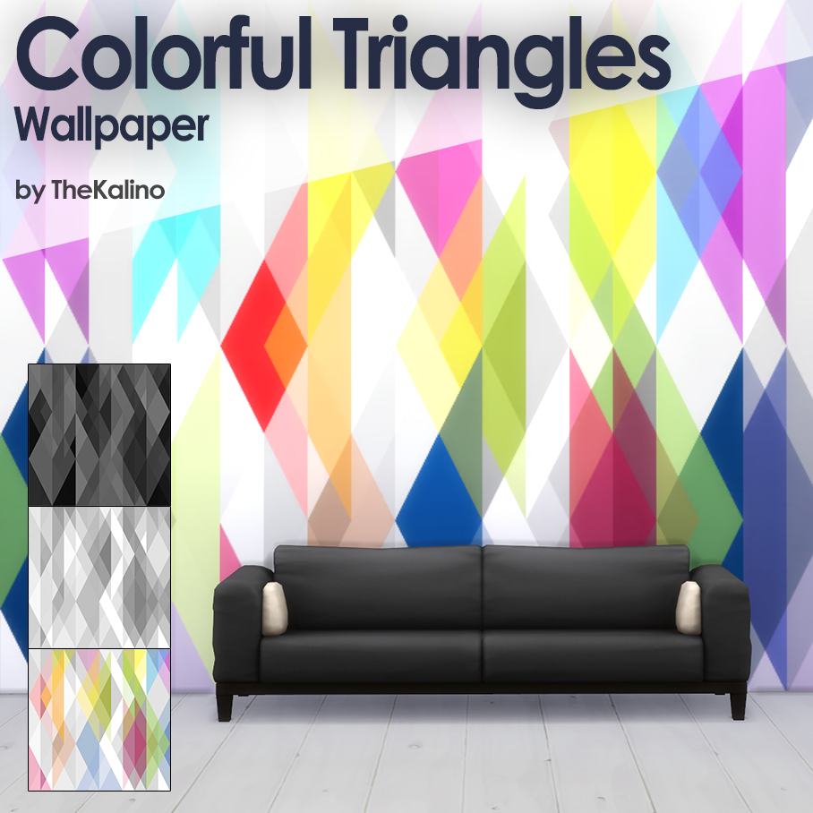 Colorful Triangles Wallpaper - The Sims 4 Build / Buy - CurseForge