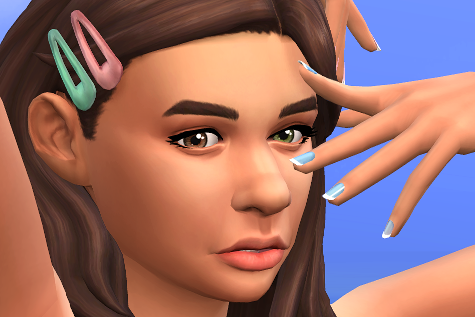 French Manicure- Pop Colors - The Sims 4 Create a Sim - CurseForge