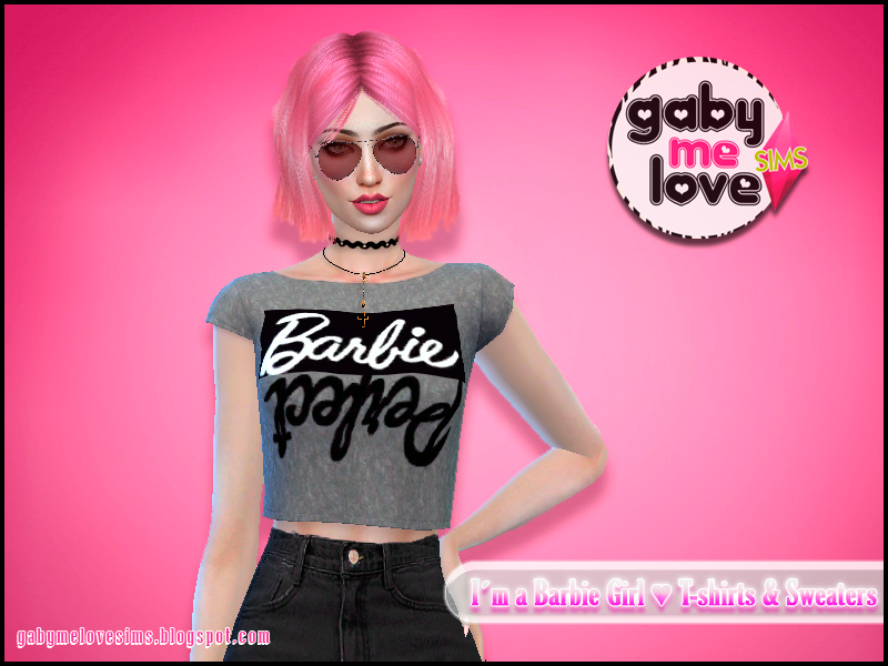 I'm a Barbie Girl ♥ T-Shirts & Sweaters - The Sims 4 Create a Sim ...