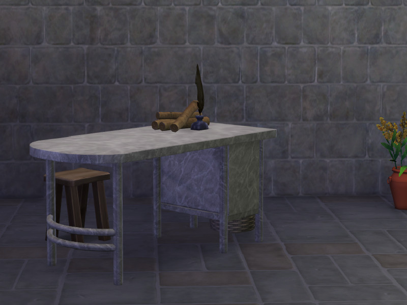 Manthos Lykeion Principal's desk - Screenshots - The Sims 4 Build / Buy ...