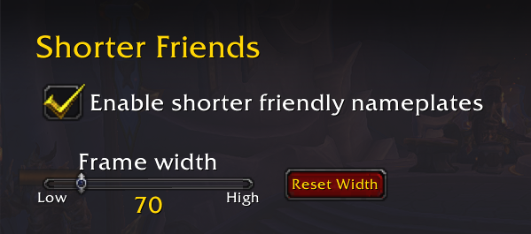 Shorter Friends - World of Warcraft Addons - CurseForge