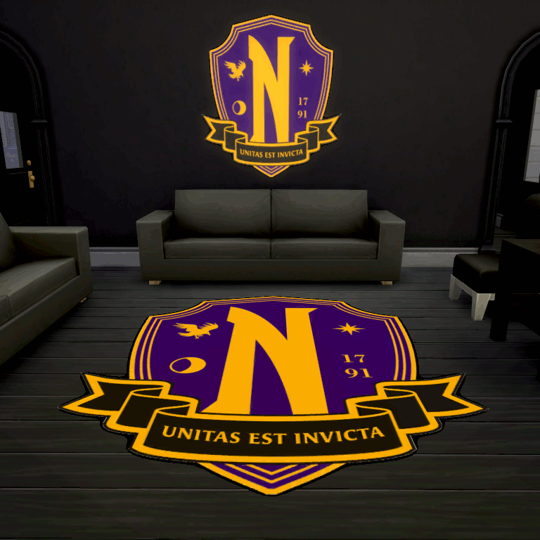 Nevermore Academy Insignia (WEDNESDAY) - The Sims 4 Build / Buy ...
