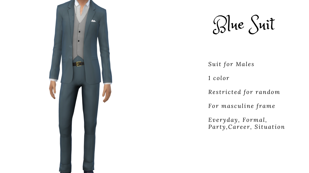 Blue Suit - Gallery - The Sims 4 Create a Sim - CurseForge