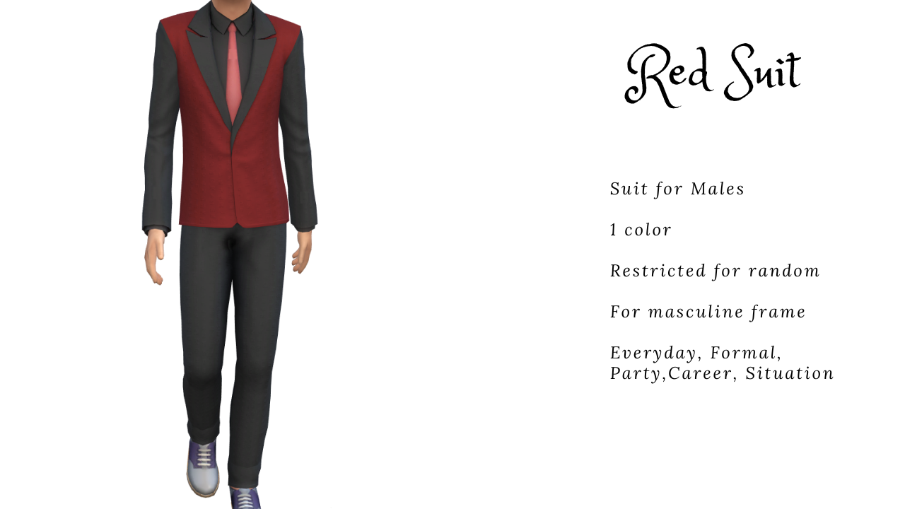 Red Suit - The Sims 4 Create a Sim - CurseForge