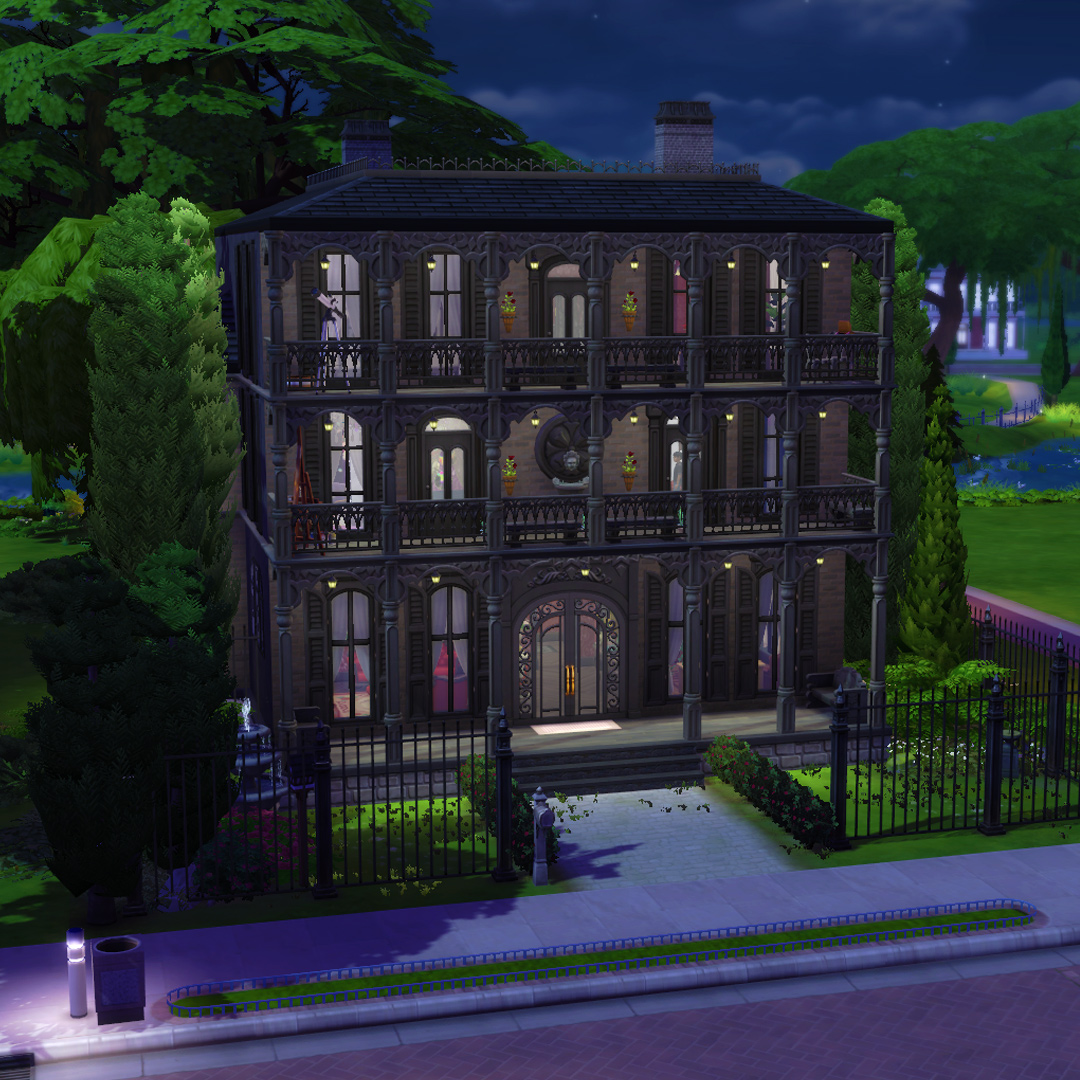 Ophelia Villa | Goth Manor Makeover - The Sims 4 Rooms / Lots - CurseForge