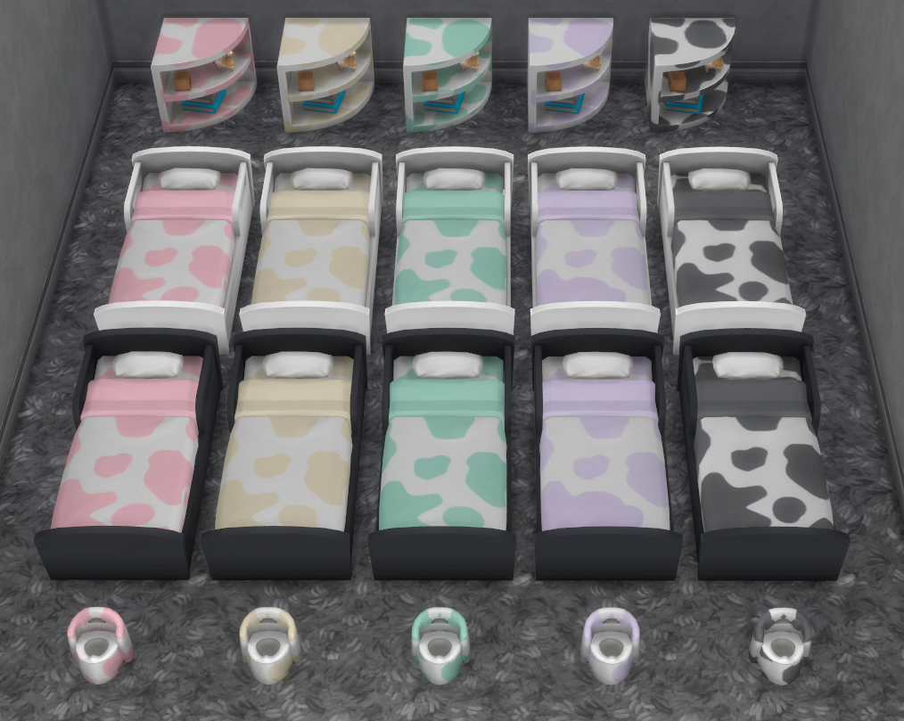 Cow Print BaseGame Recolors - The Sims 4 Build / Buy - CurseForge