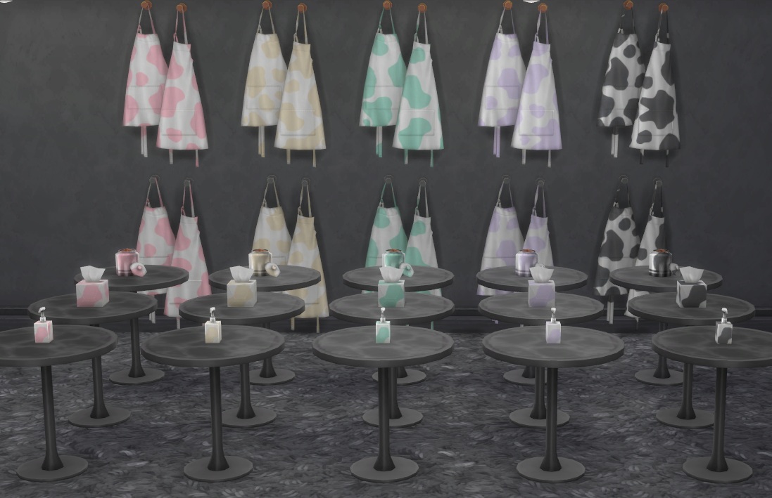 Cow Print BaseGame Recolors - The Sims 4 Build / Buy - CurseForge