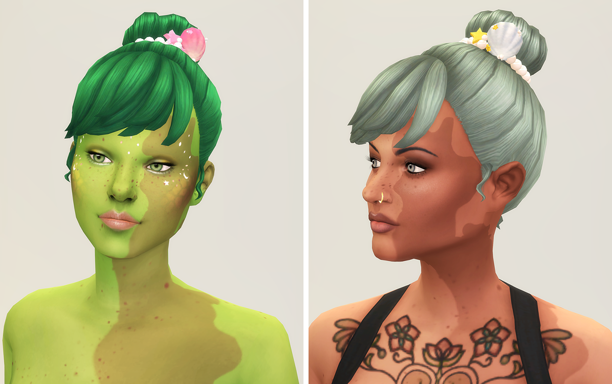 Seashell Wavvve II - Hair Accessory Set_Pearl Hairband - The Sims 4 ...