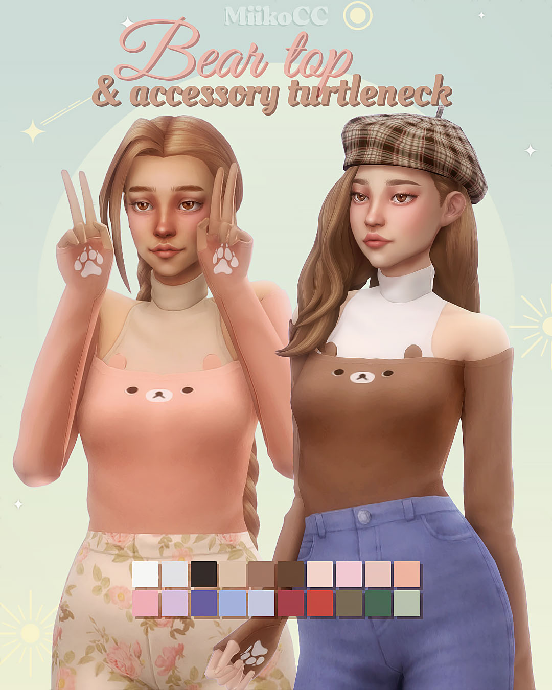 Bear top & accessory turtleneck - The Sims 4 Create a Sim - CurseForge