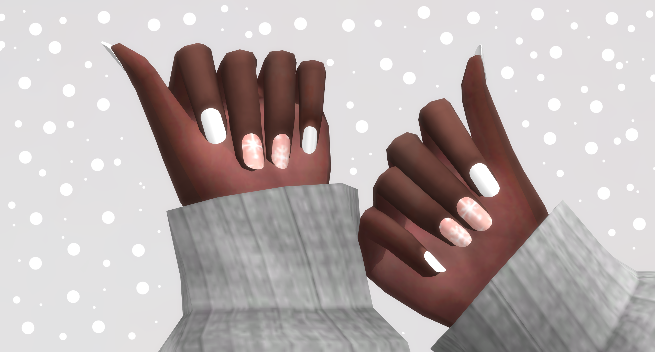 Snowflake Nails - The Sims 4 Create a Sim - CurseForge