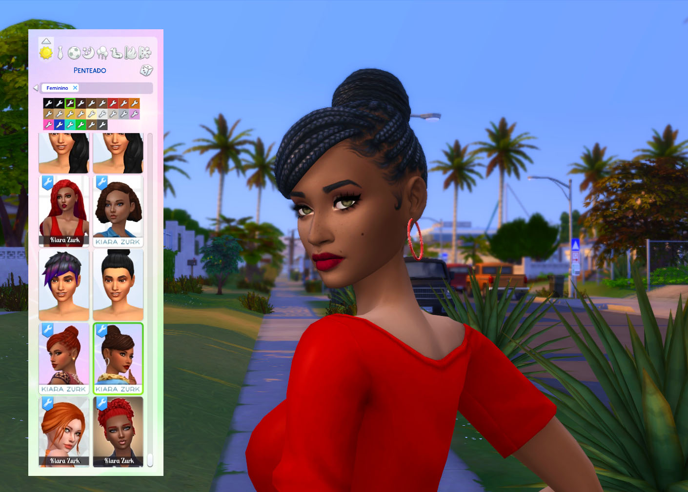 Braids Bun Swoop - The Sims 4 Create a Sim - CurseForge